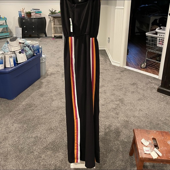 bar 111 | Pants & Jumpsuits | Bar 11 Black Jumpsuit With Side Stripes ...